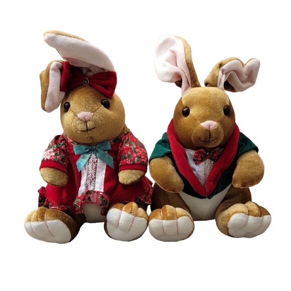 Commonwealth | Toys | Vintage Commonwealth Velveteen Rabbits Plush Stuffed Animals Bunny 995 Toy ...
